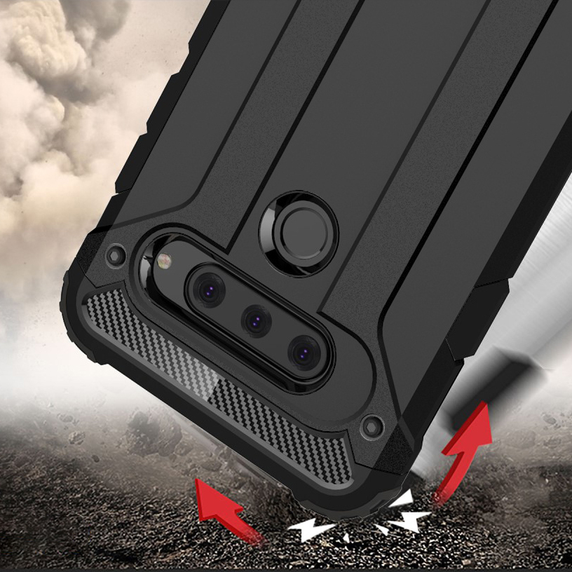 Military Defender Shockproof Case For LG V40 ThinQ Black